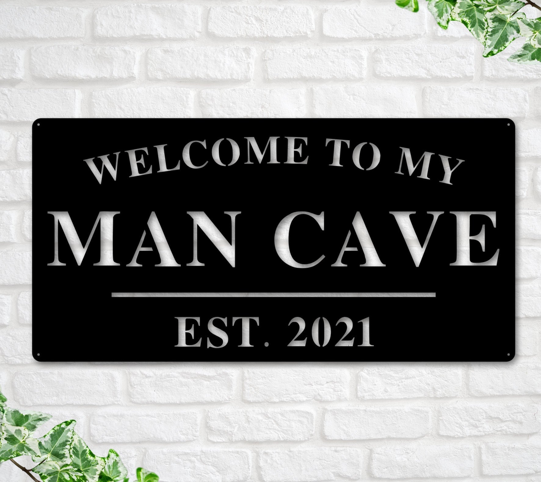 Man Cave Sign, Man Cave Decor, Personalized Man Cave Sign, Gift For Dad ...