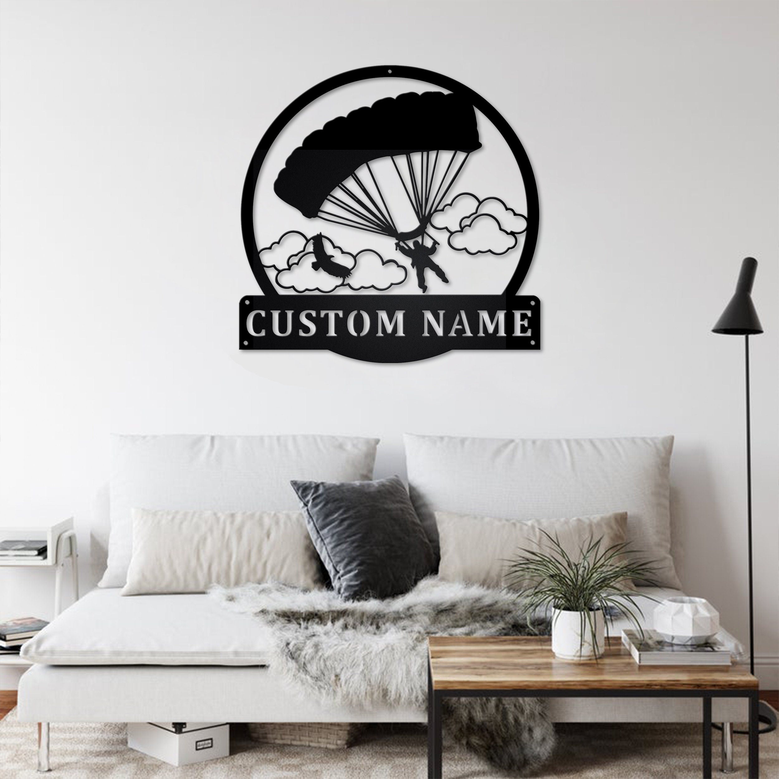 Parachuting Skydiving Personalized Monogram Metal Wall Decor ...