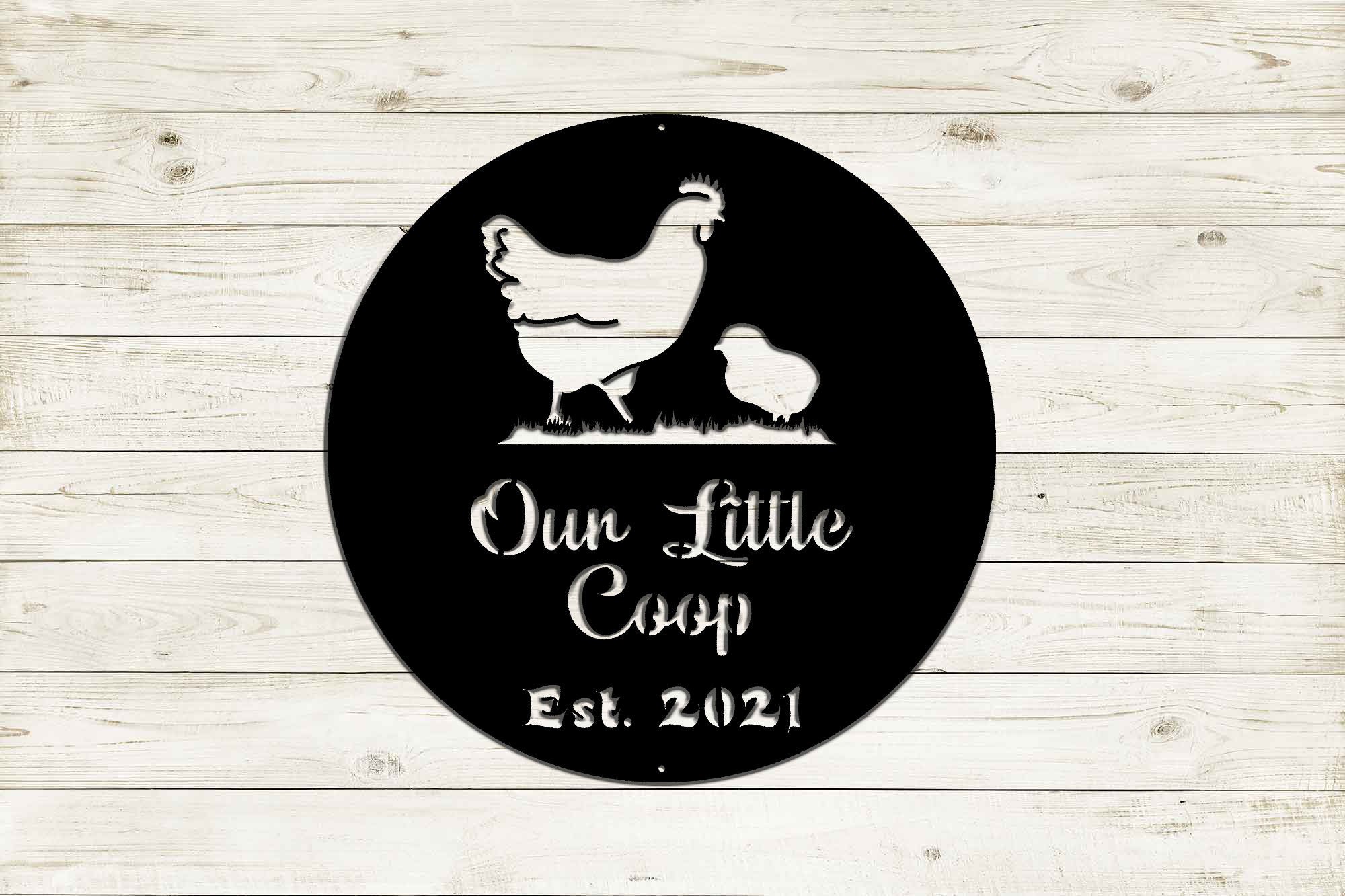 Custom Chicken Coop Sign, Hen House Coop Cut Metal Sign, Chicken Coop ...