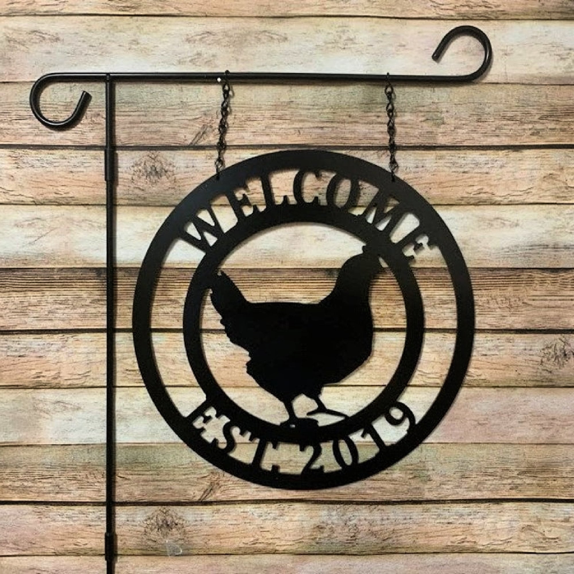 Personalized Farm Sign - Chicken Design, Rustic Farm Decor, Chicken ...