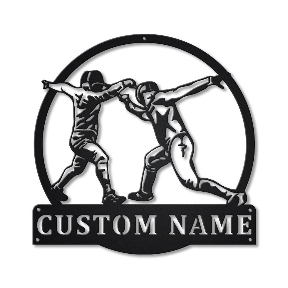 Personalized Fencing Sport Monogram Metal Sign Art, Custom Fencing ...