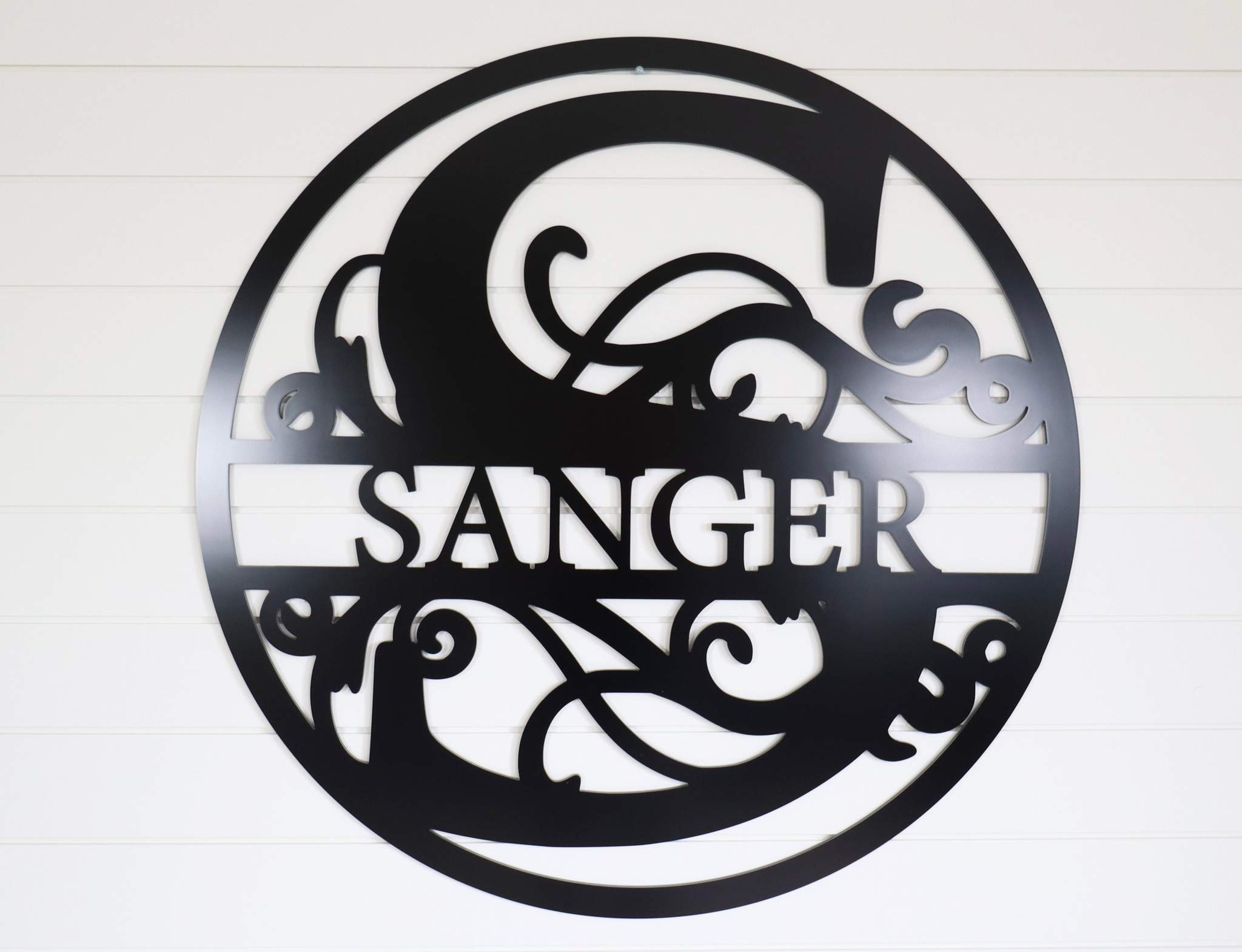 Custom Metal Name Sign, Split Letter Name Sign, Monogram Name Sign ...