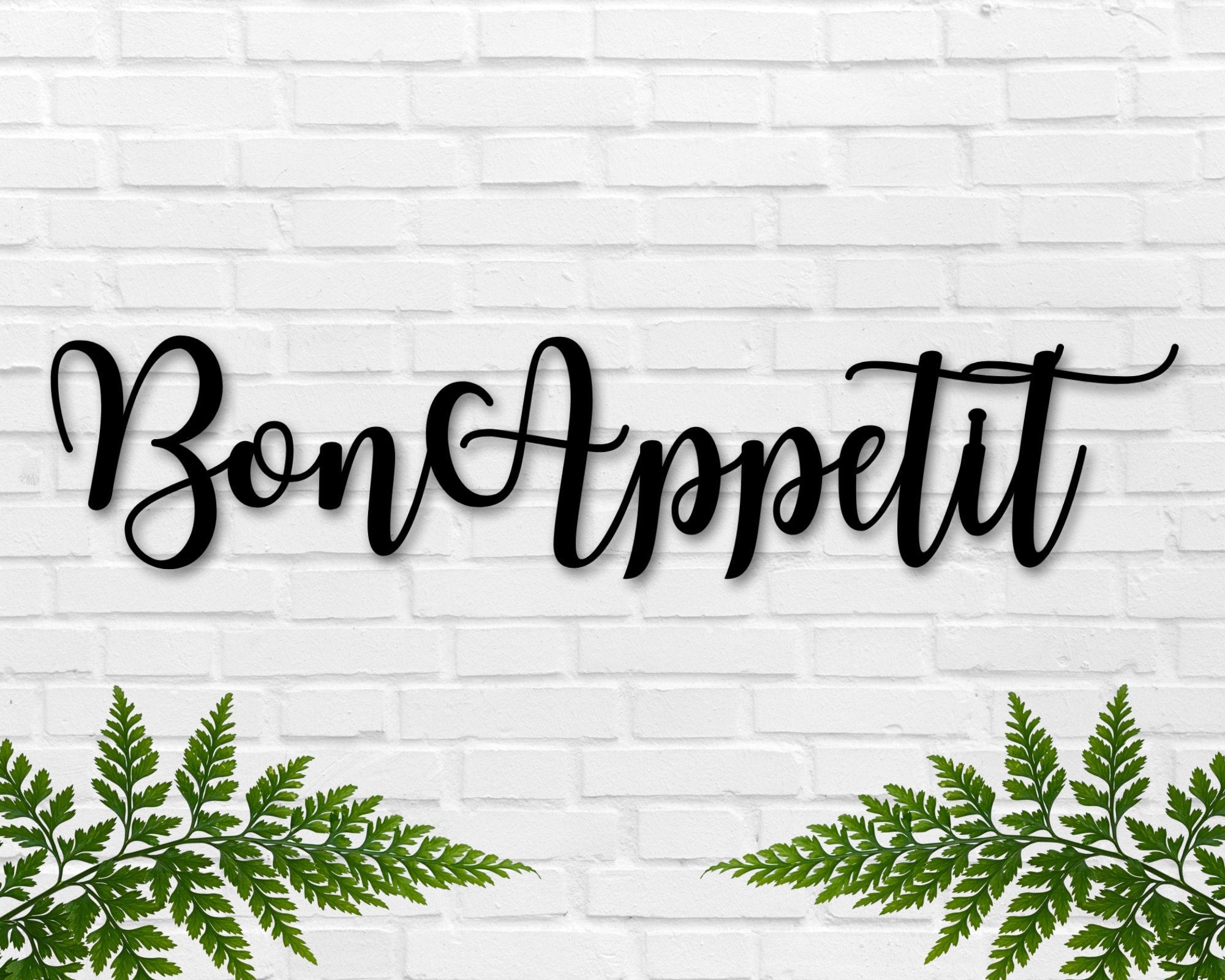 Bon Appetit Sign, Bon Appetit Metal Sign, Metal Word Sign, Kitchen Sign ...