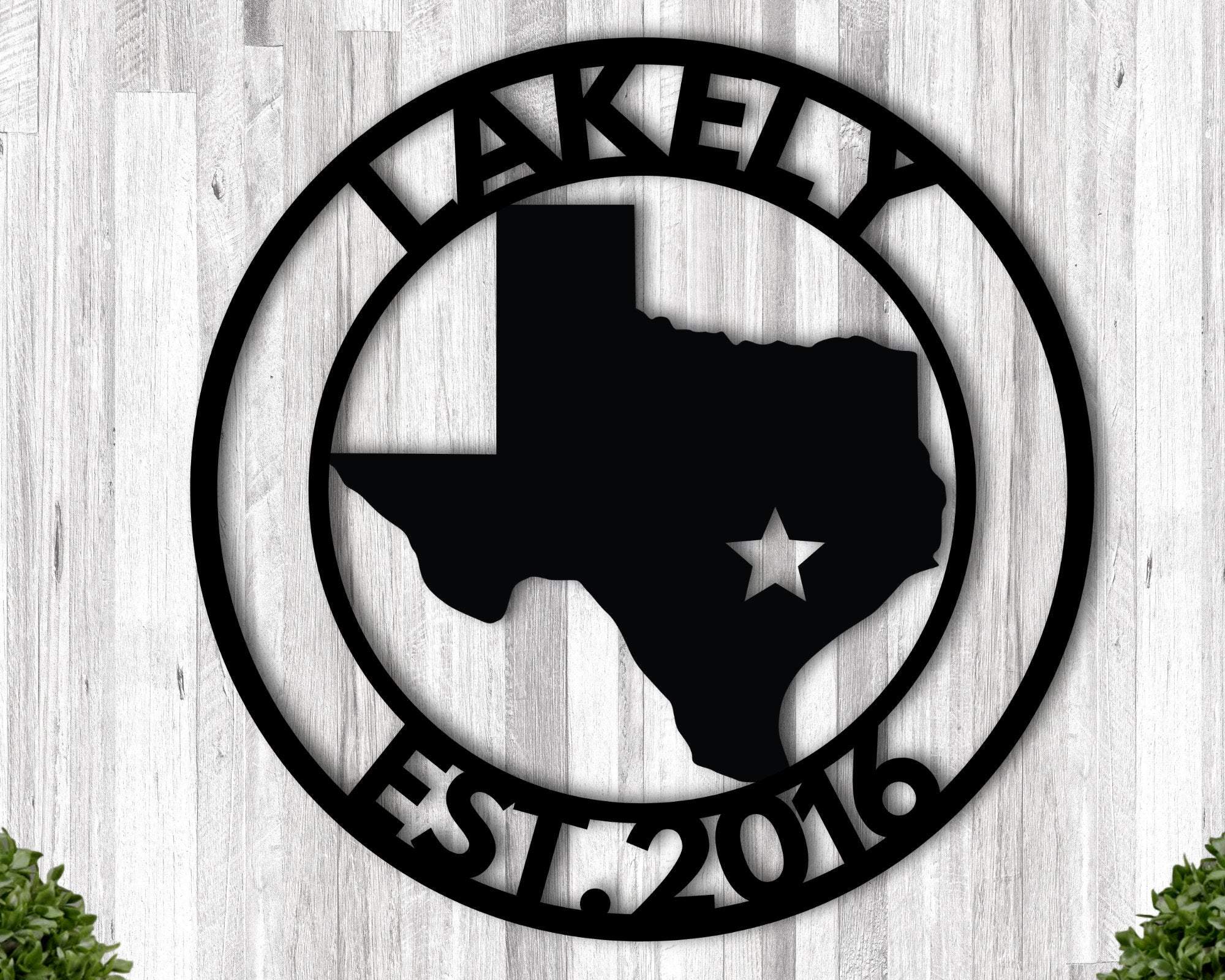 Custom Texas Metal Sign, Last Name Metal Sign, Metal Established Family ...