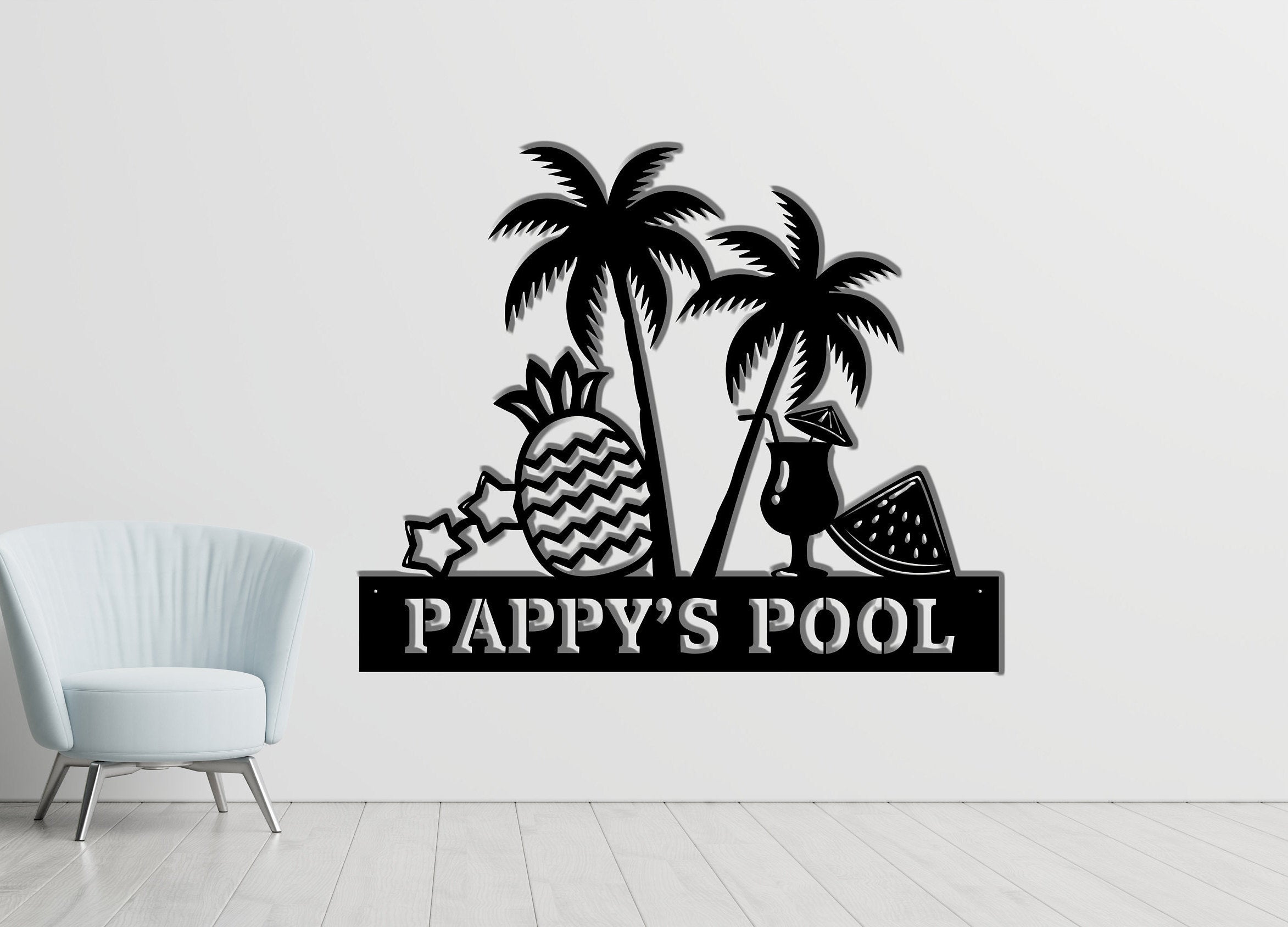 Pool Sign Beach Sign, Lake Sign, Bar Sign, Personalized Outdoor Metal ...