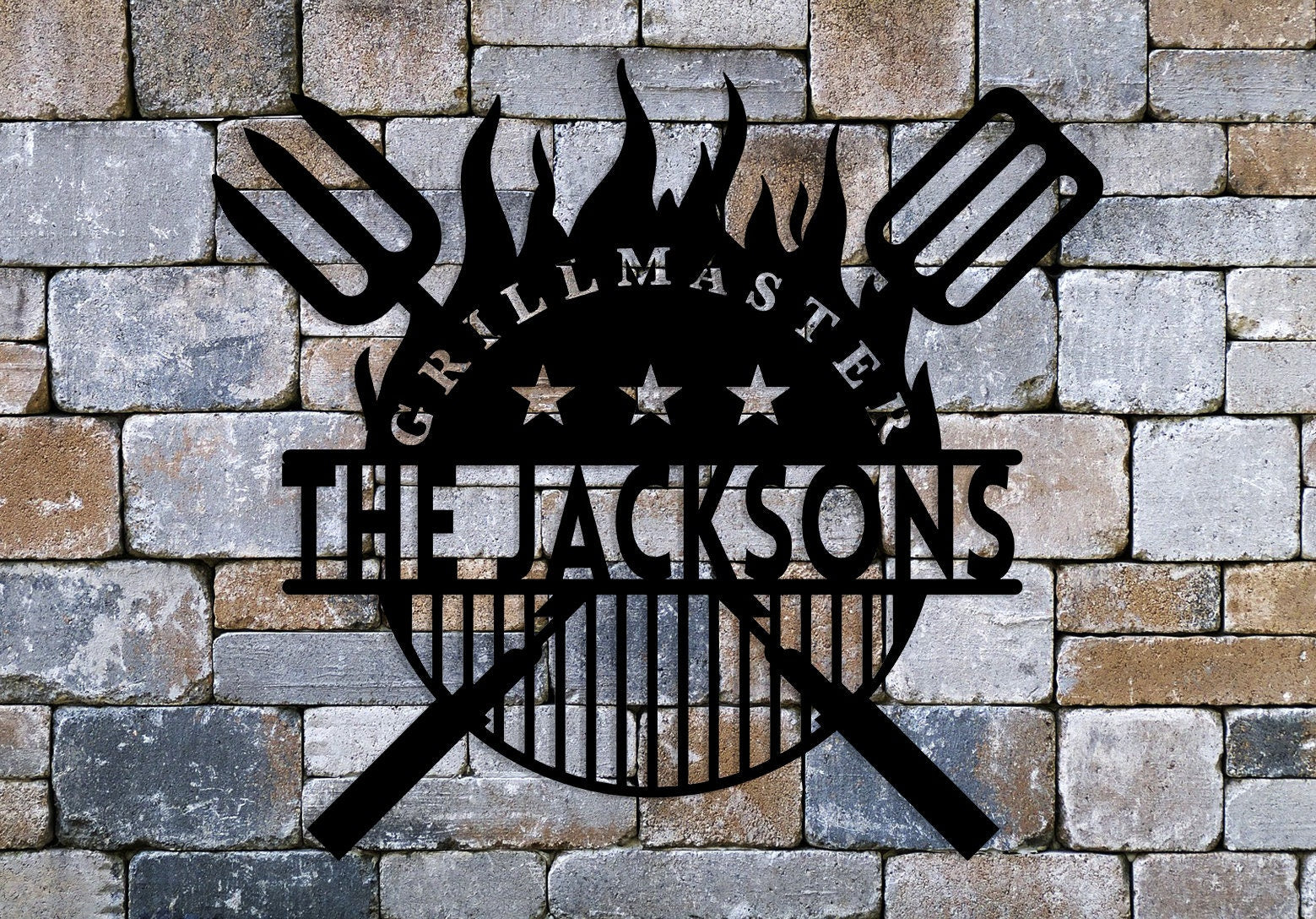 Grill Master Metal Wall Decor, Fathers Day Personalized Bbq Sign,grill ...