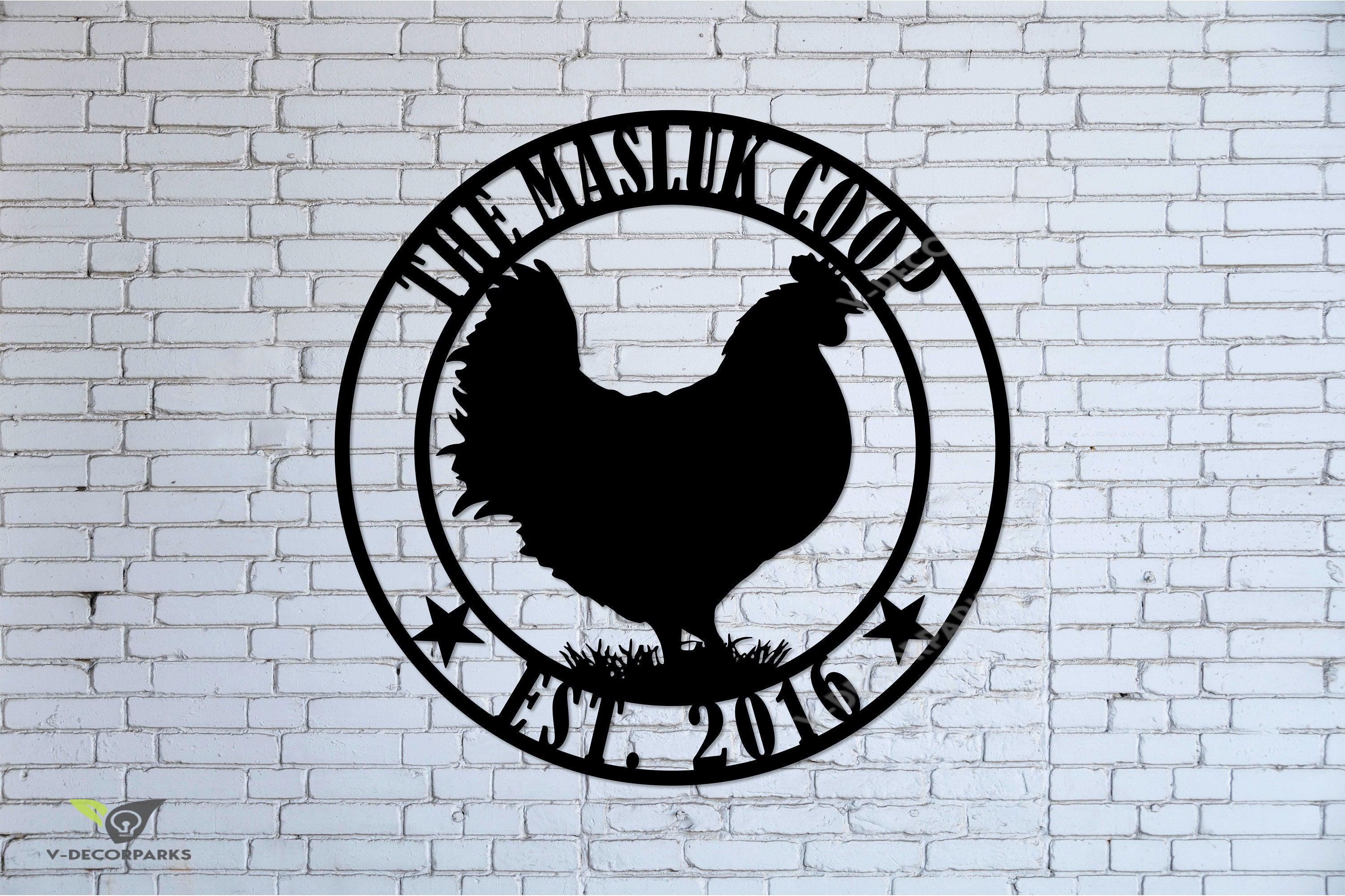 Personalized Metal Chicken Coop Sign, Our Little Coop Sign, Metal ...