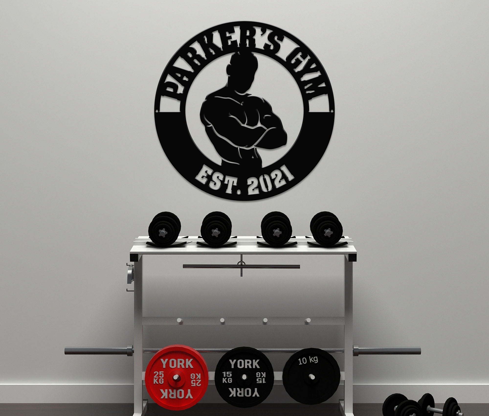 Personalized Home Gym Signs For Workout Room, Personalized Metal Sign ...
