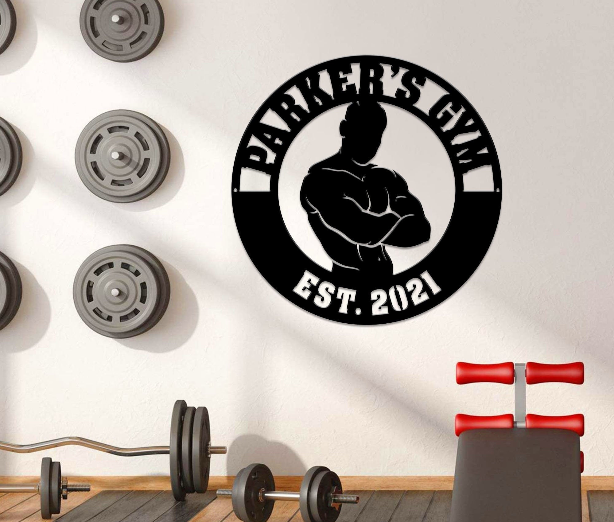 Personalized Home Gym Signs For Workout Room, Personalized Metal Sign ...