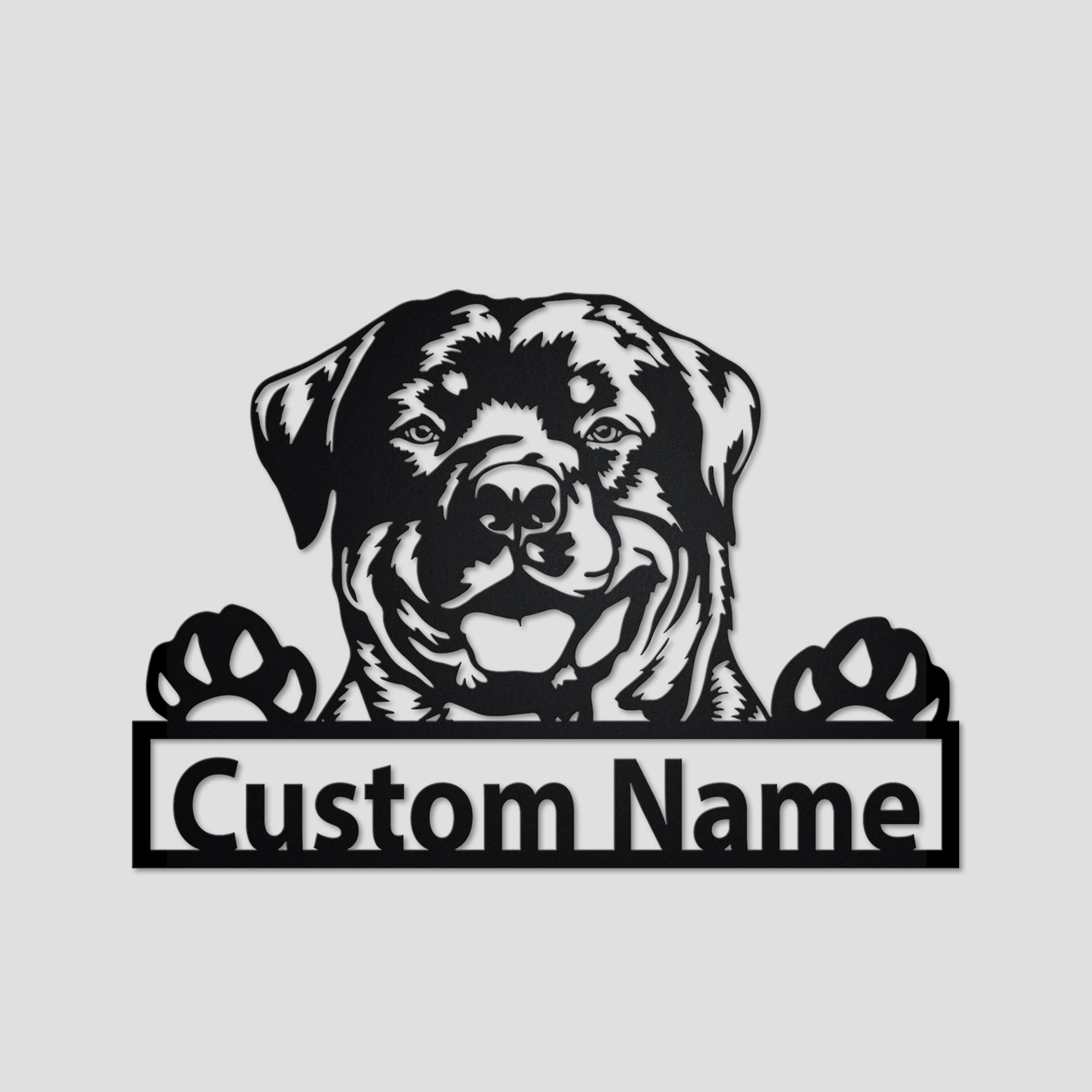 Personalized Rottweiler Metal Sign, Rottweiler Metal Wall Art, Dog ...