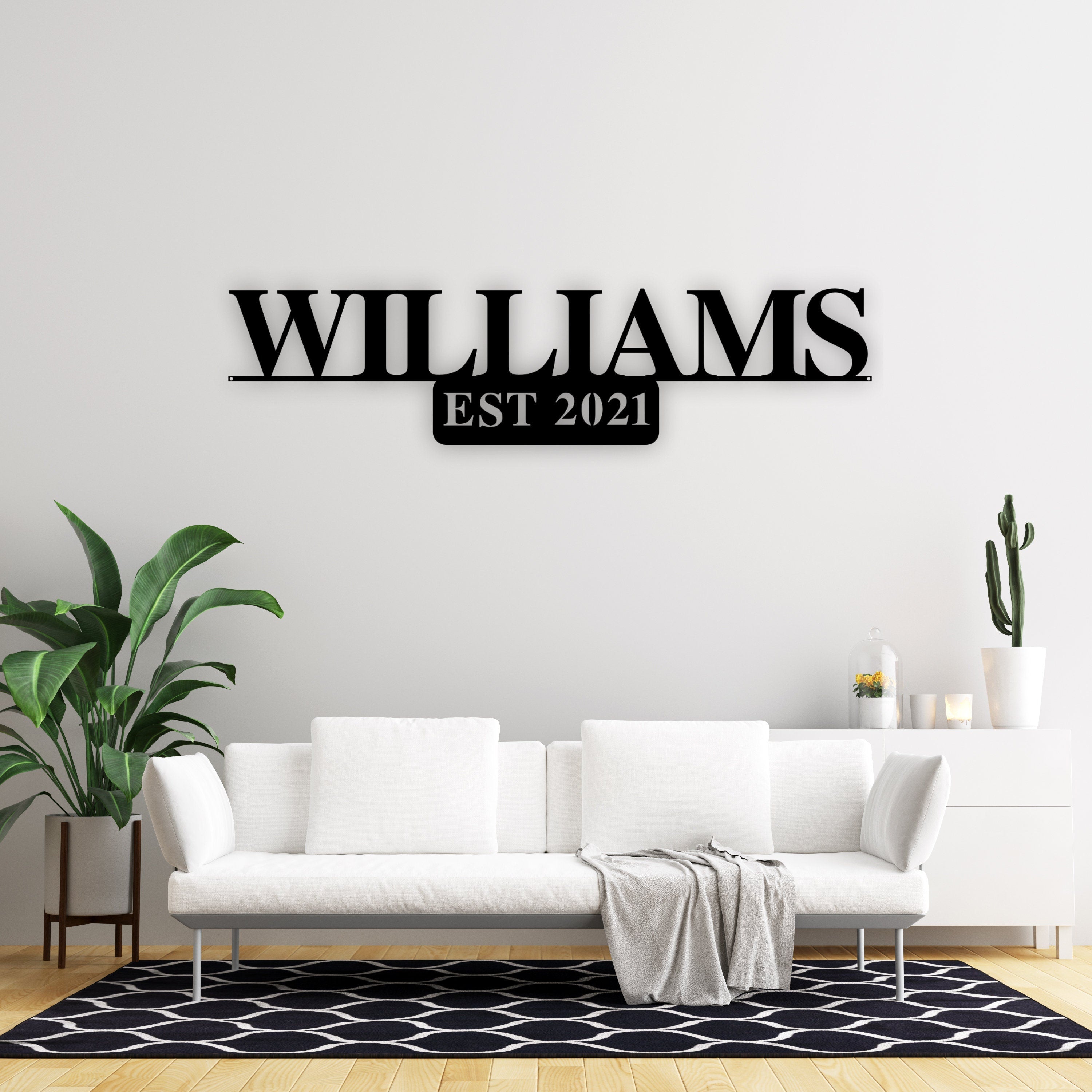 Personalized Family Name Metal Sign With Est Date, Sign For Outdoors ...