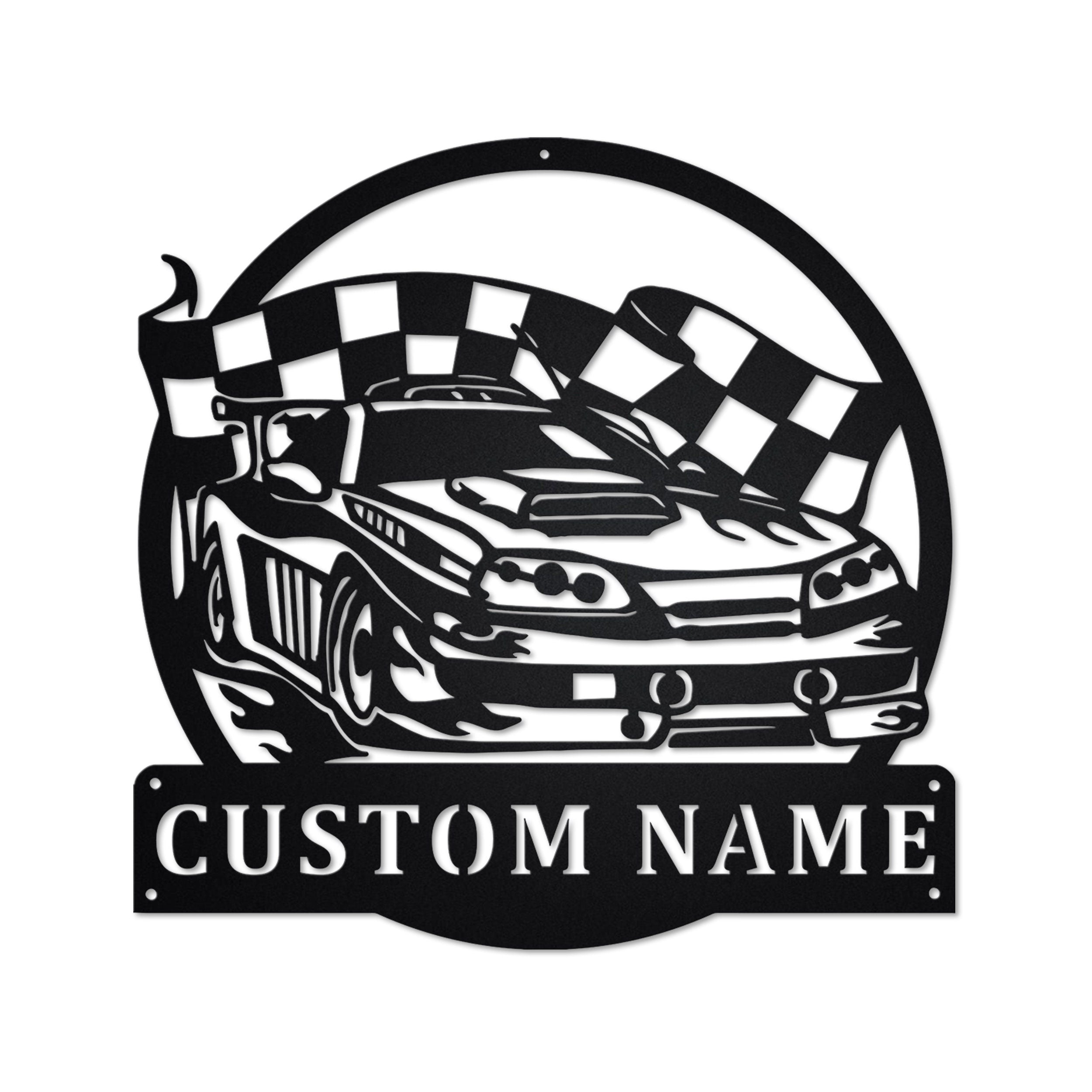 Personalized Auto Racing Metal Sign, Auto Racing Metal Wall Art, Auto ...