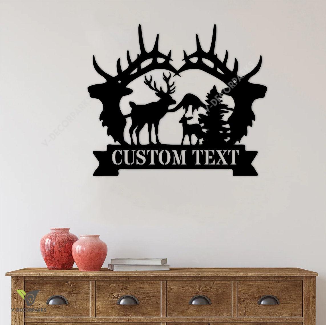 Deer Hunting Custom Name Metal Sign, Hunting Gift, Deer Sign, Deer ...
