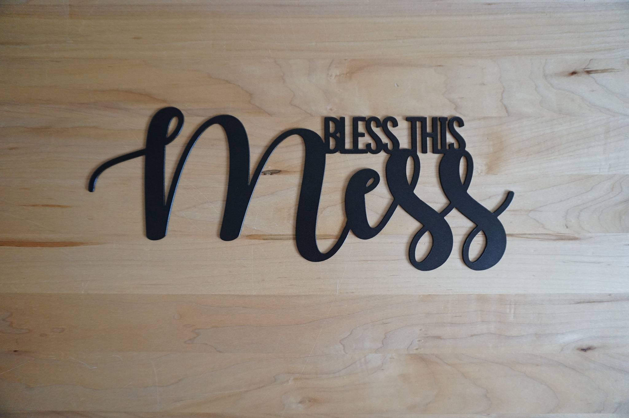 Bless This Mess Sign, Metal Sign, Metal Wall Art, Bless This Mess ...