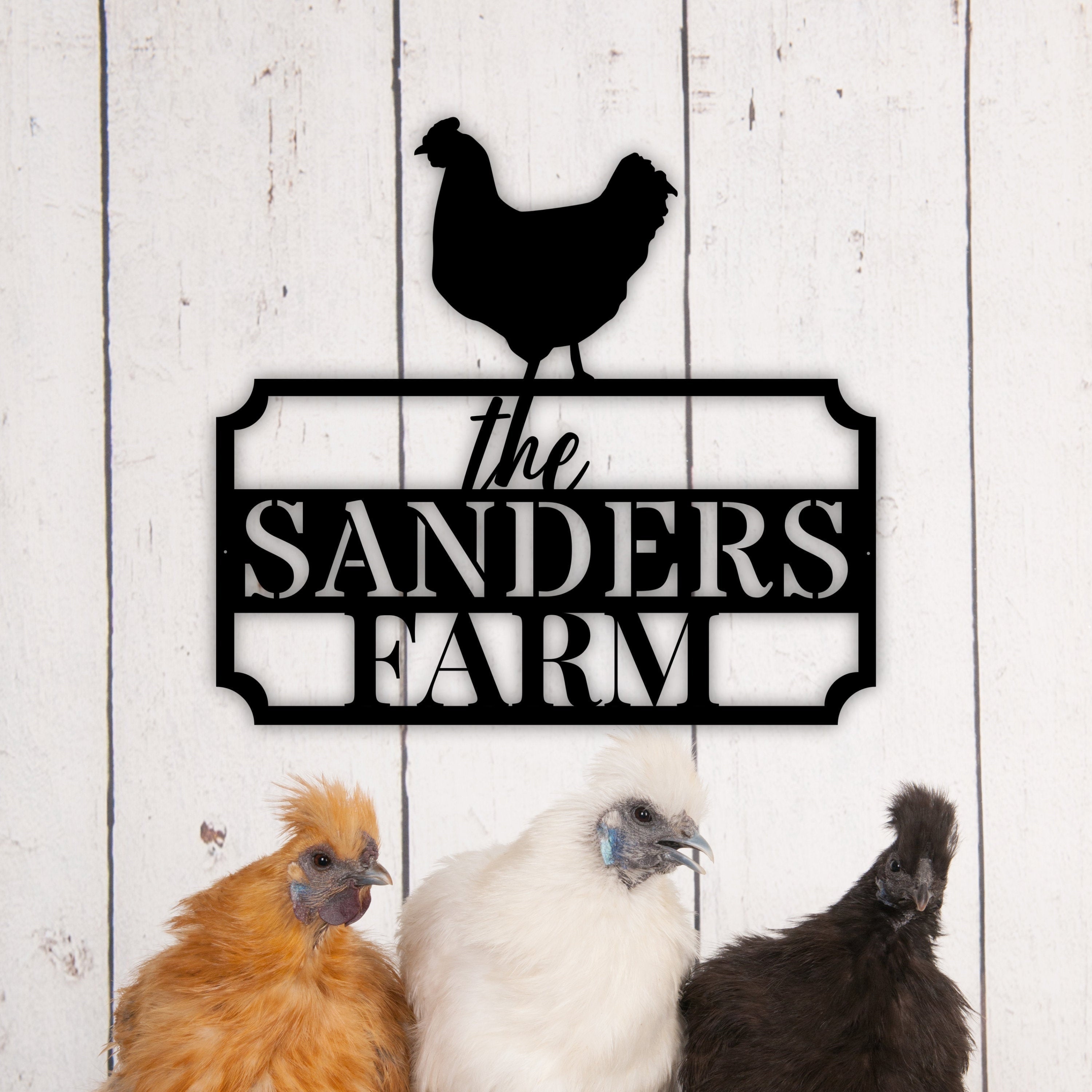 Personalized Chicken Coop Metal Sign, Custom Hen House Sign, Metal ...