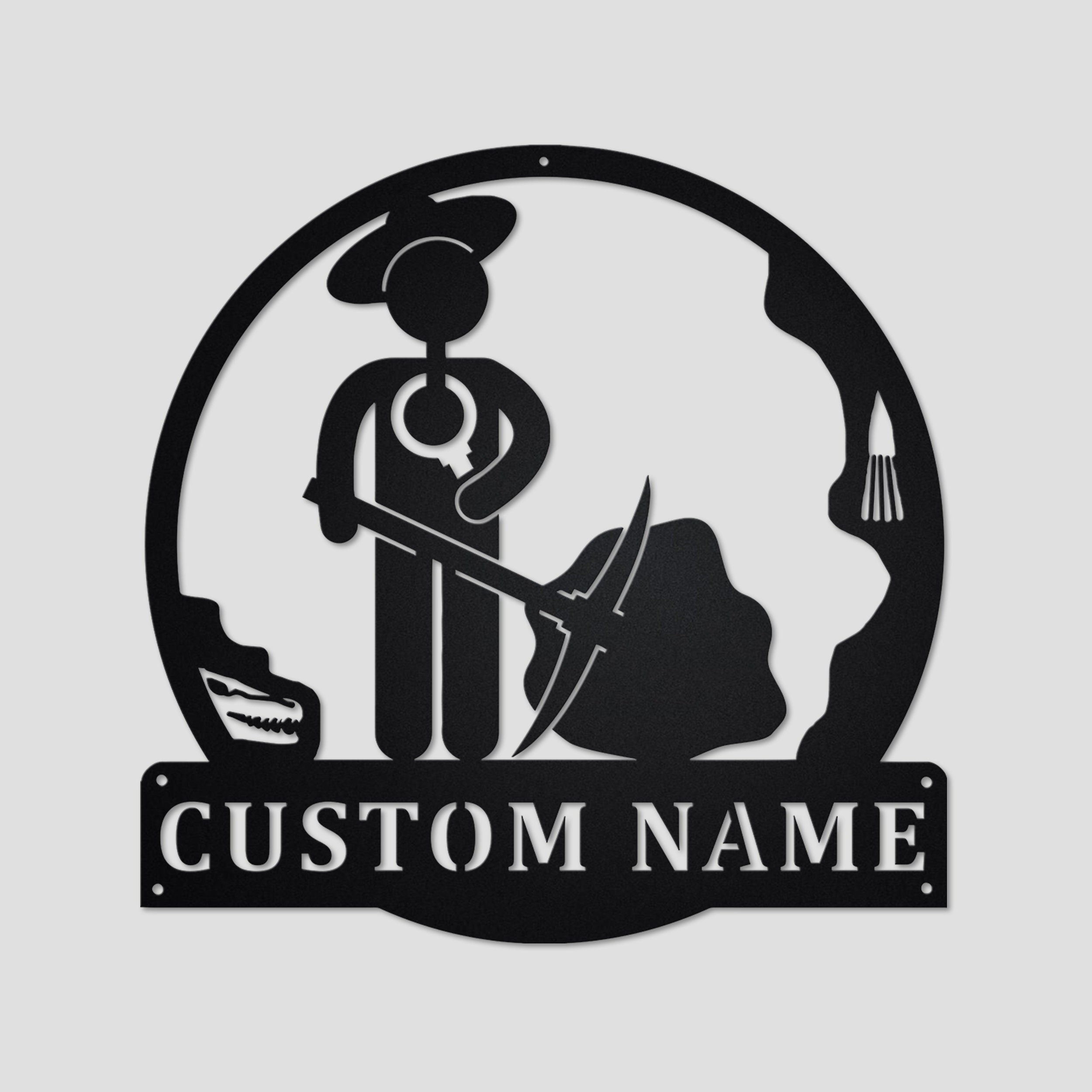 Archaeology Personalized Monogram Metal Wall Decor, Archaeology Metal ...