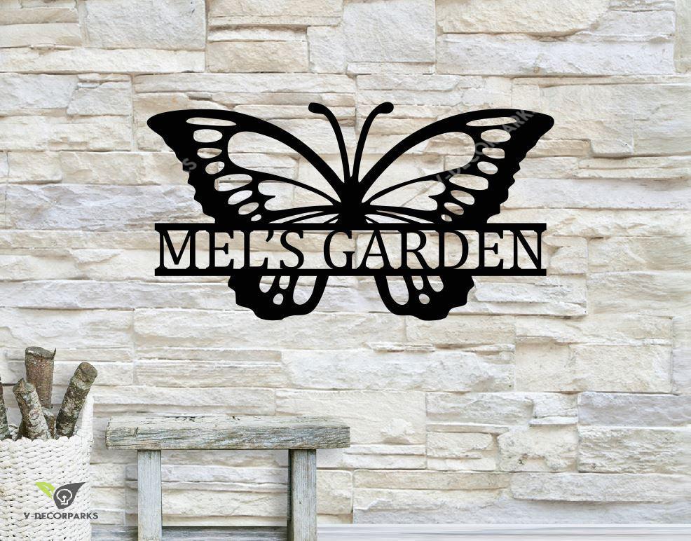 Personalized Garden Metal Art, Outdoor Metal Art, Butterfly Metal Art ...