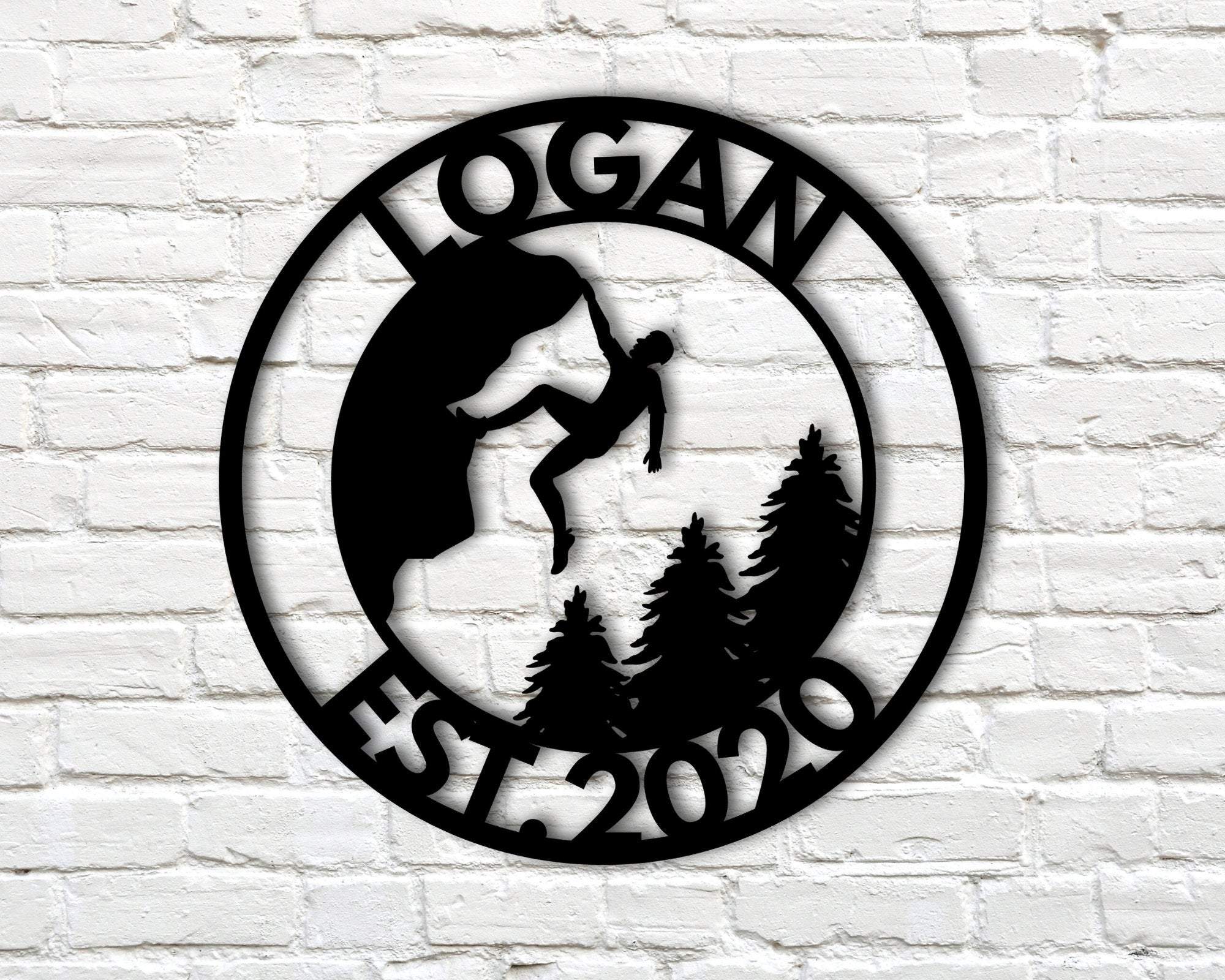 Personalized Rock Climber Sign, Rock Climber Gift, Custom Rock Climber ...