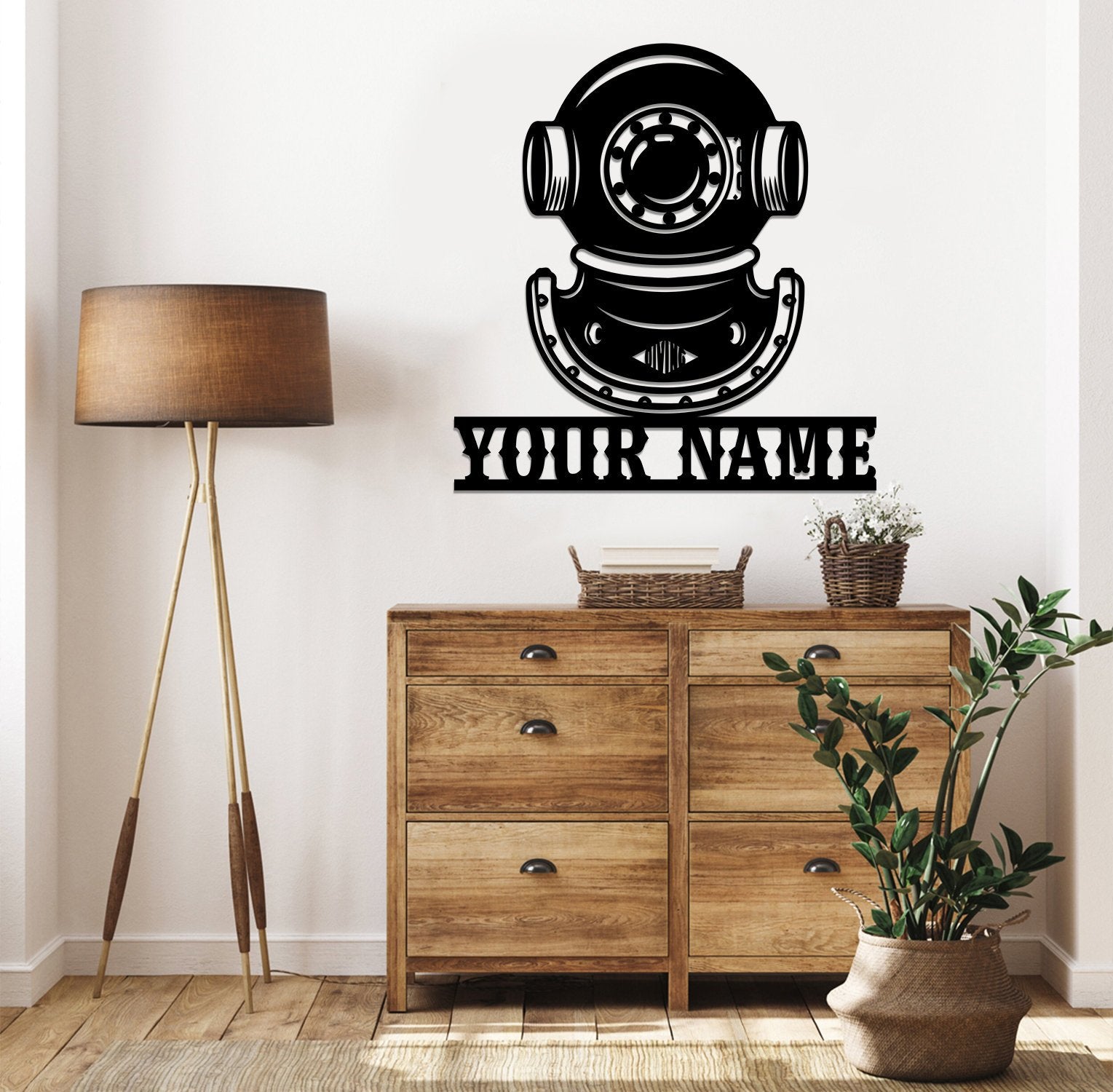 Scuba Diving Sign, Scuba Gift With Name, Scuba Beach House Gift, Scuba ...