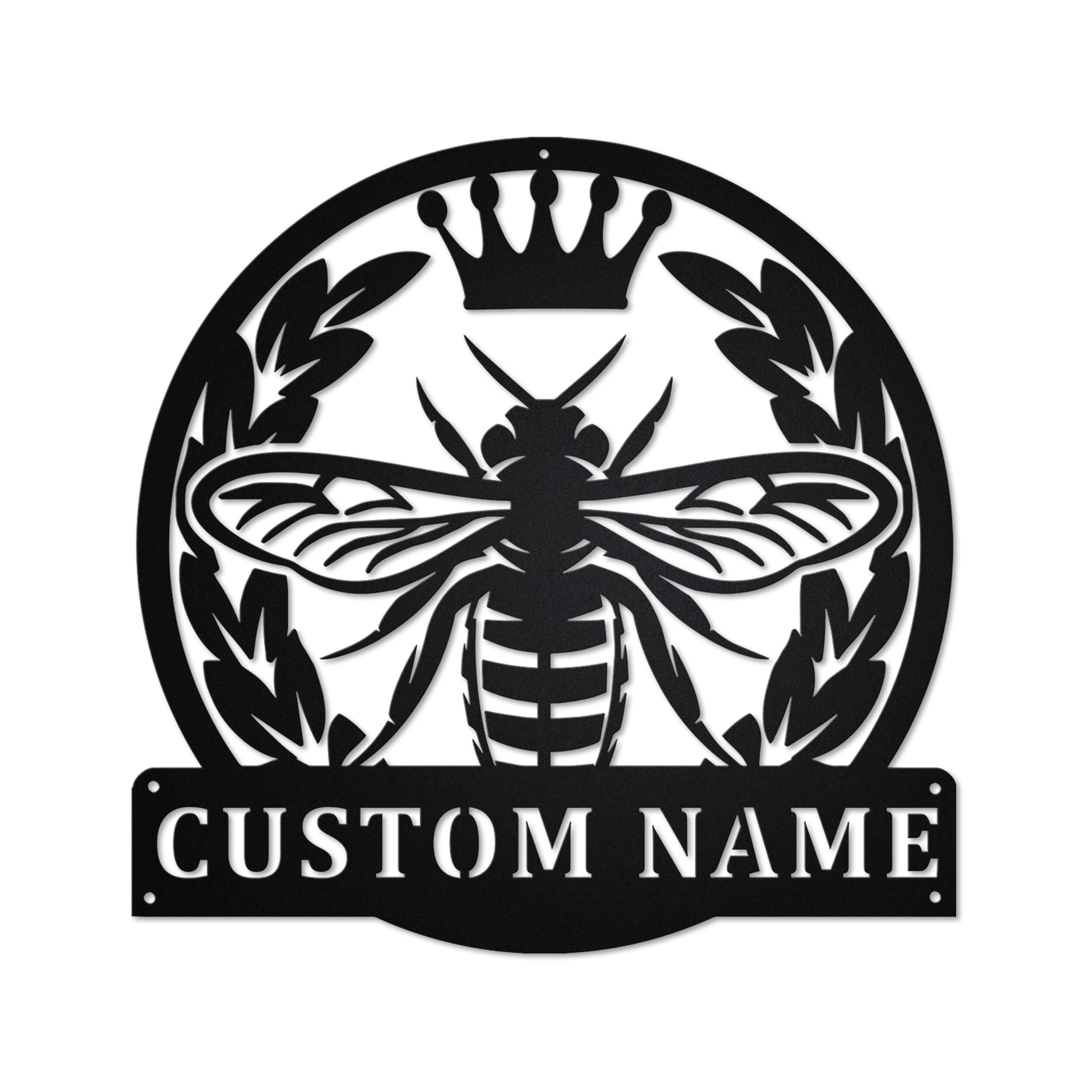 Personalized Queen Bee Metal Sign, Queen Bee Metal Wall Art, Queen Bee ...