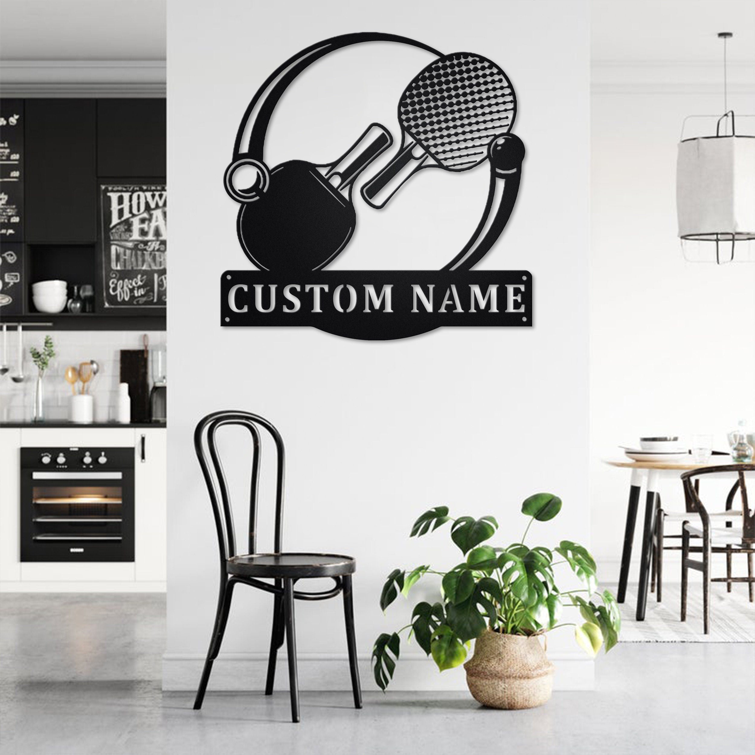 Personalized Table Tennis Metal Sign, Table Tennis Metal Wall Art ...
