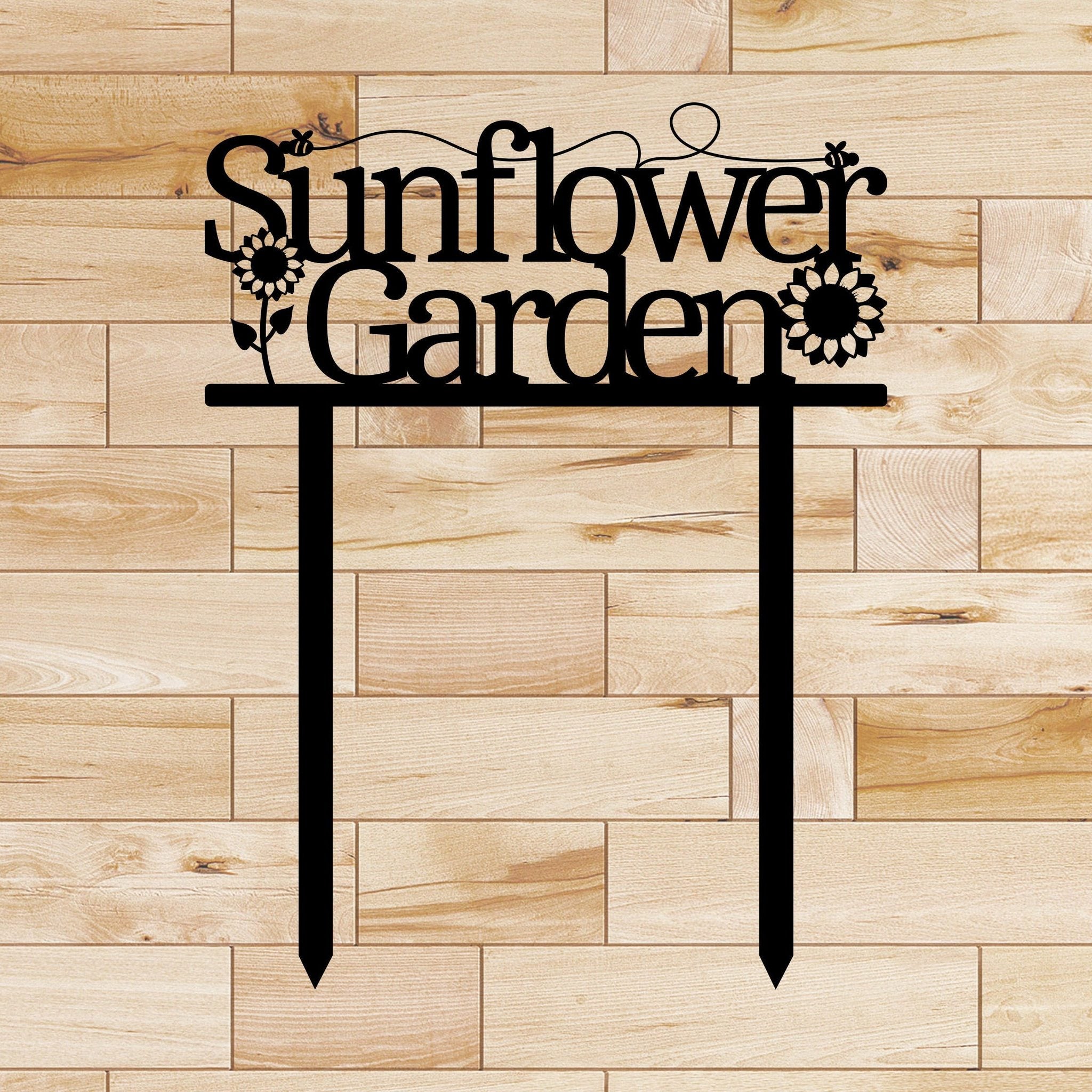 Sunflower Garden, Metal Sign, Cut Metal Sign, Wall Metal Sign | Nalaprint