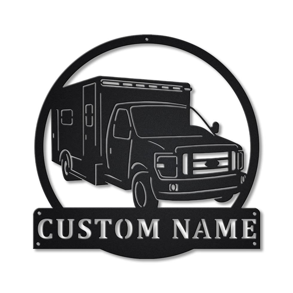 Personalized Ambulance Driver Metal Sign Art, Custom Ambulance Driver ...