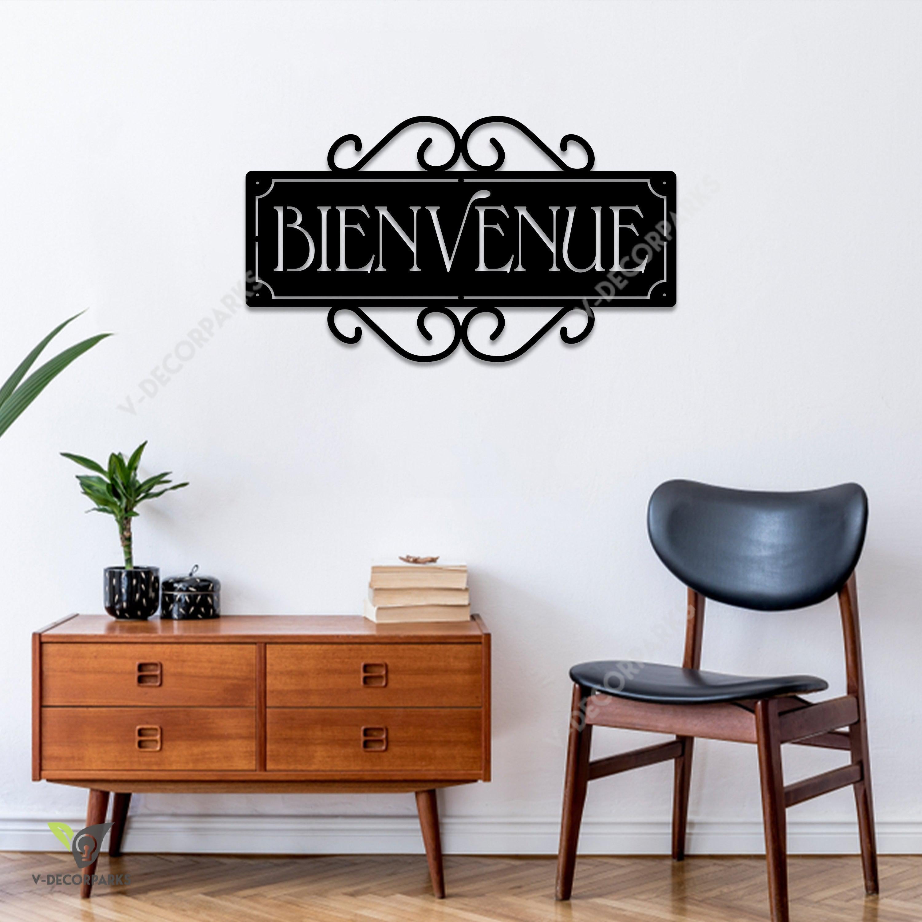 Welcome Spanish Metal Wall Art, Spanish Metal Signs, Bienvenue Signs ...