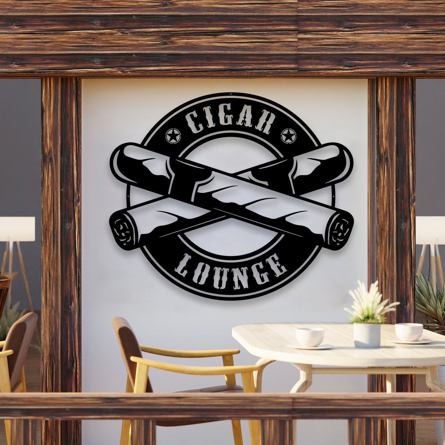 Cigar Lounge Sign, Cigar Bar Sign, Groomsmen Gift, Smoking Room Decor ...