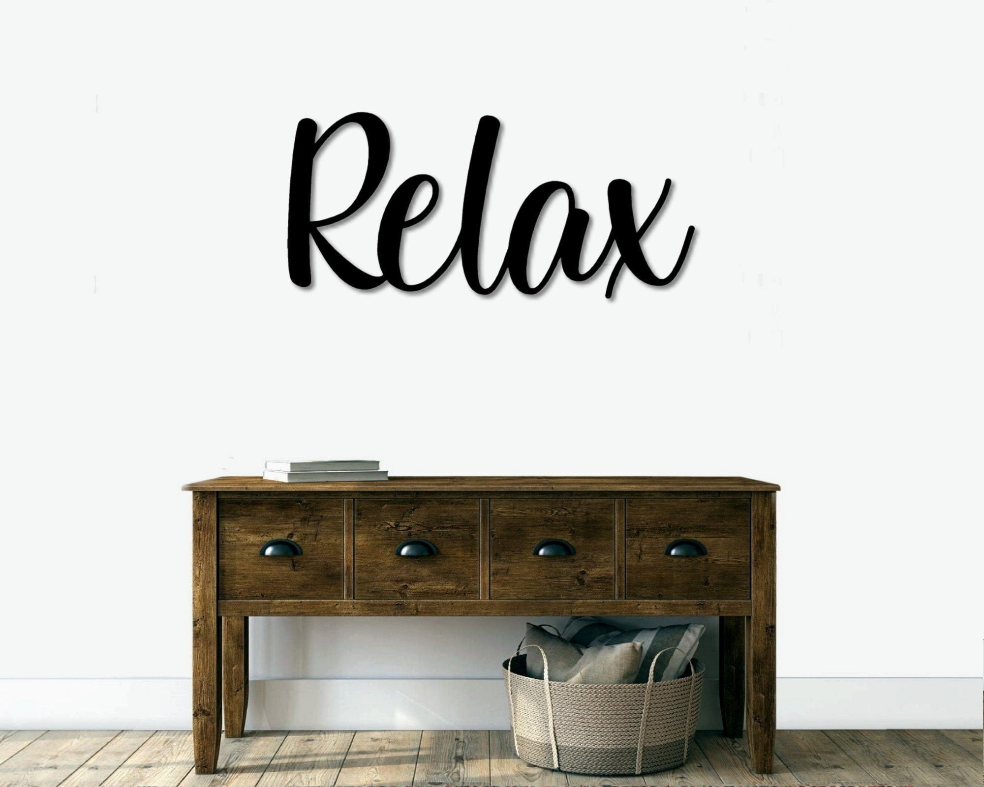 Relax Metal Word Art, Kembara Script Word Art, Indoor - Outdoor Relax ...