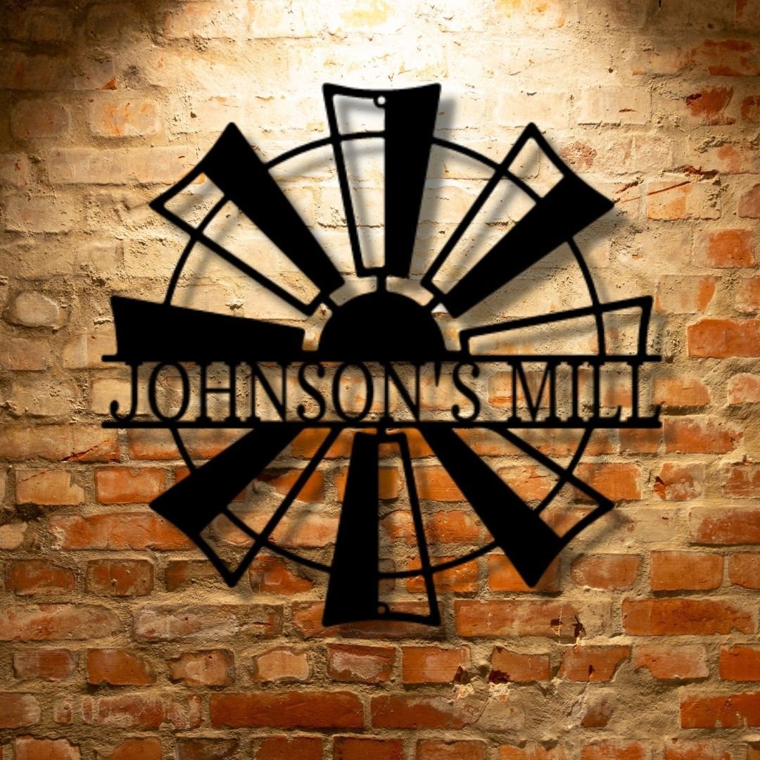 Windmill Monogram - Steel Sign | Nalaprint