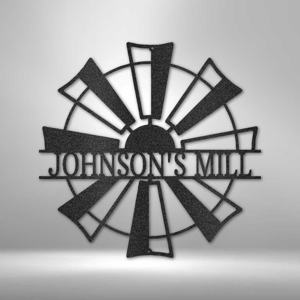 Windmill Monogram - Steel Sign | Nalaprint
