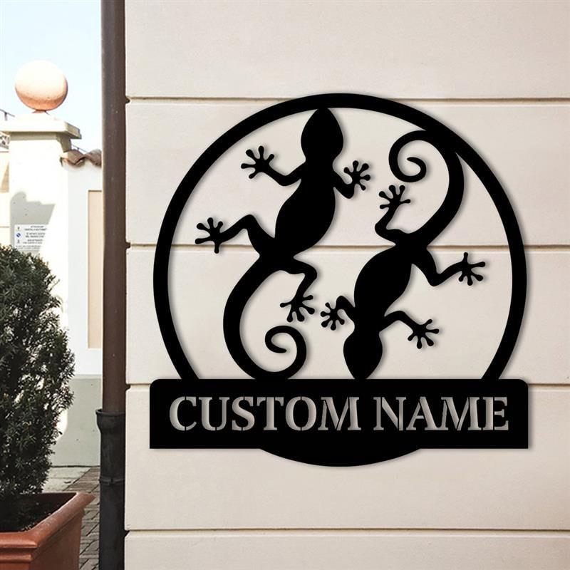 Gecko The Lizard Signs, Gecko The Lizard Metal Sign, Lizard Gift ...