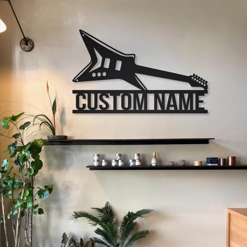 Personalized Heavy Metal Guitar Metal Sign Art, Heavy Metal Guitar ...