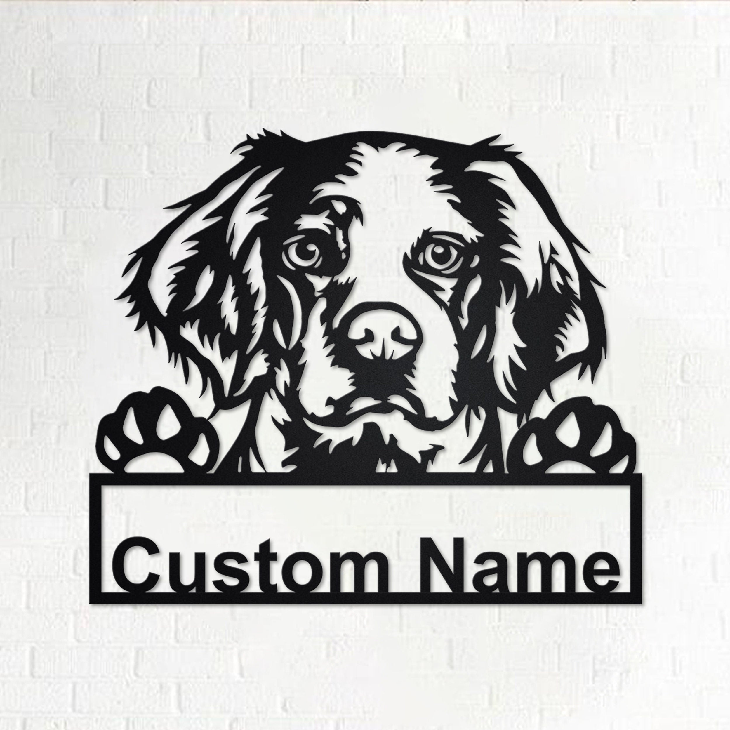 Personalized Brittany Spaniel Metal Sign, Brittany Spaniel Metal Wall ...
