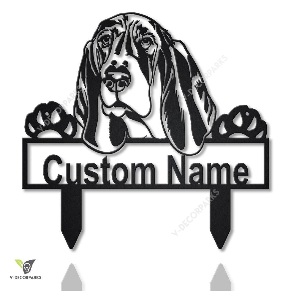 Personalized Basset Hound Metal Yard Art, Custom Basset Hound Metal ...