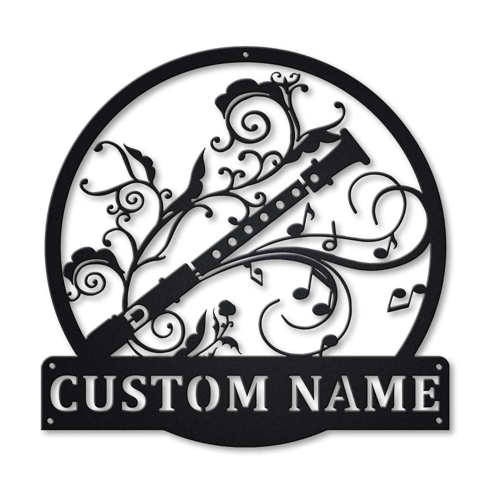 Personalized Recorder Monogram Metal Sign Art, Custom Recorder Metal ...