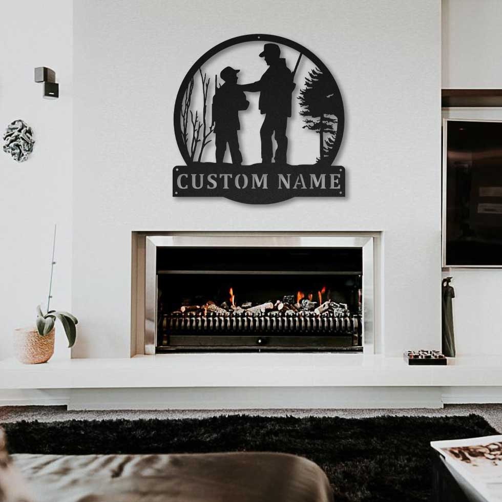 Personalized Hunting Father And Son Monogram Metal Sign Art ,custom ...