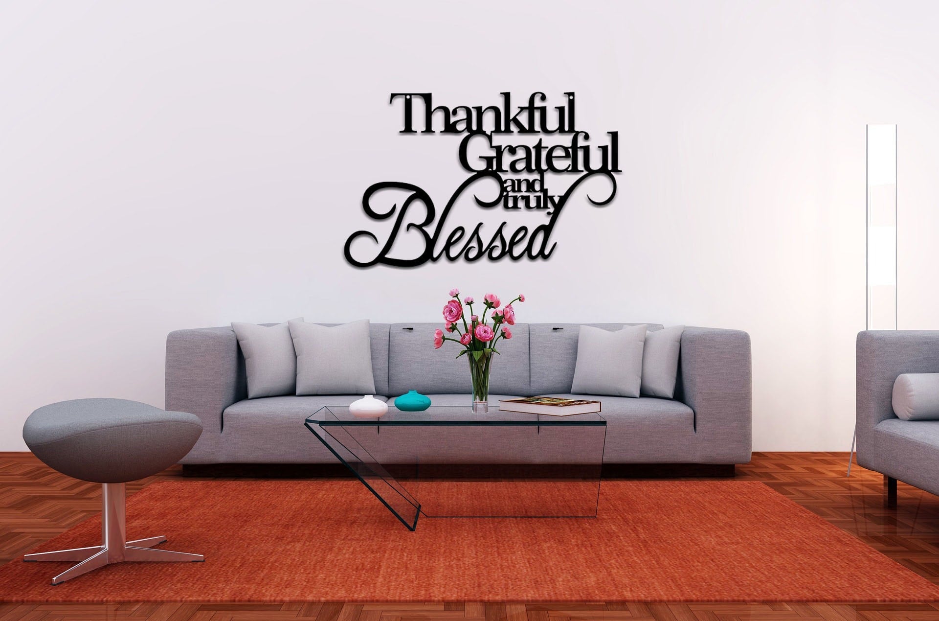 Thankful, Grateful, Blessed Metal Sign, Metal Wall Art, Metal Sign ...
