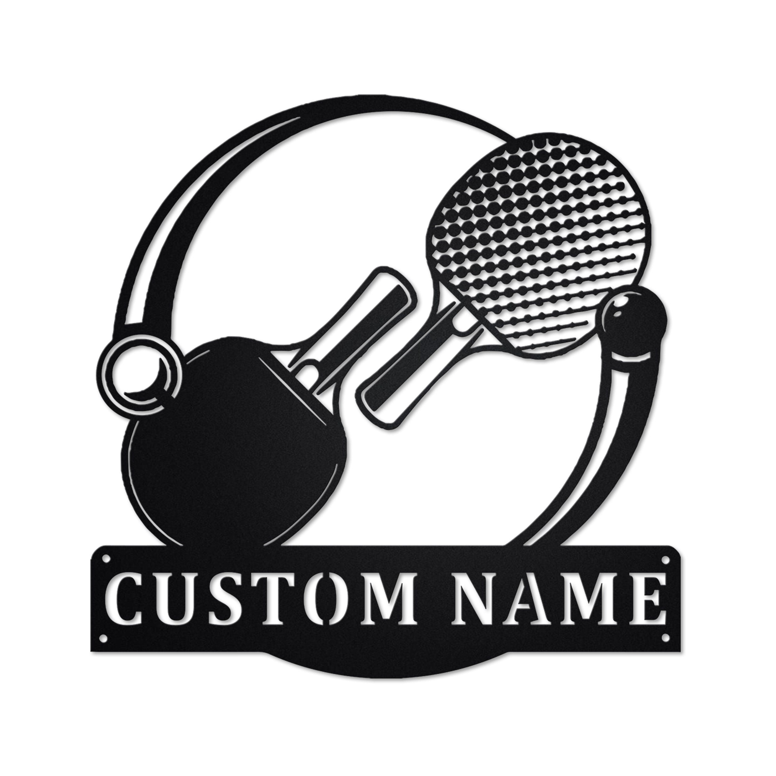 Personalized Table Tennis Metal Sign, Table Tennis Metal Wall Art ...