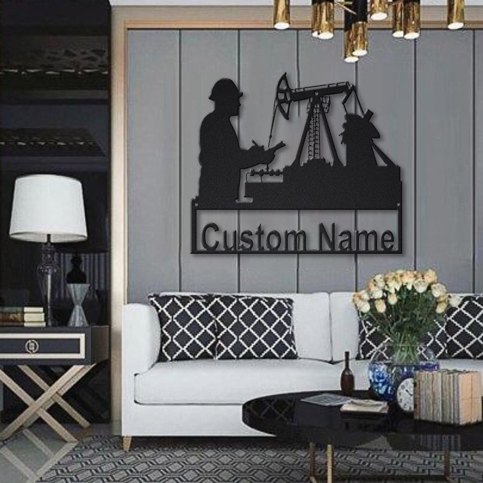Personalized Petroleum Engineer Monogram Metal Sign Art, Custom ...