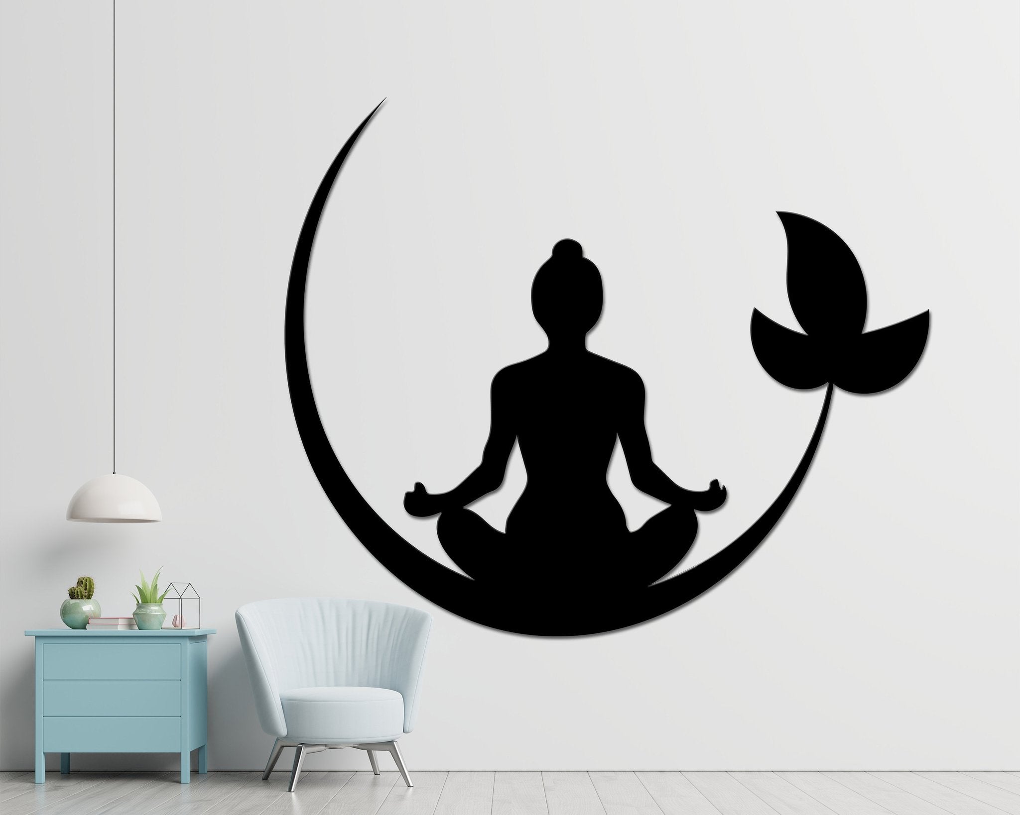Meditation Metal Sign - Yoga Metal Sign - Meditation Room Decor ...
