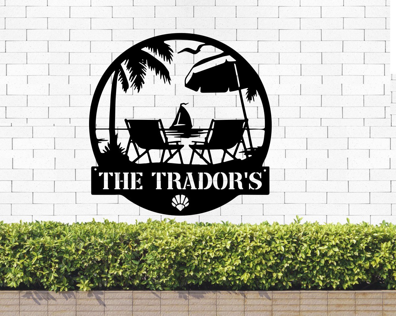 Custom Family Name Beach Sign, Metal Beach House Sign, Beach House ...