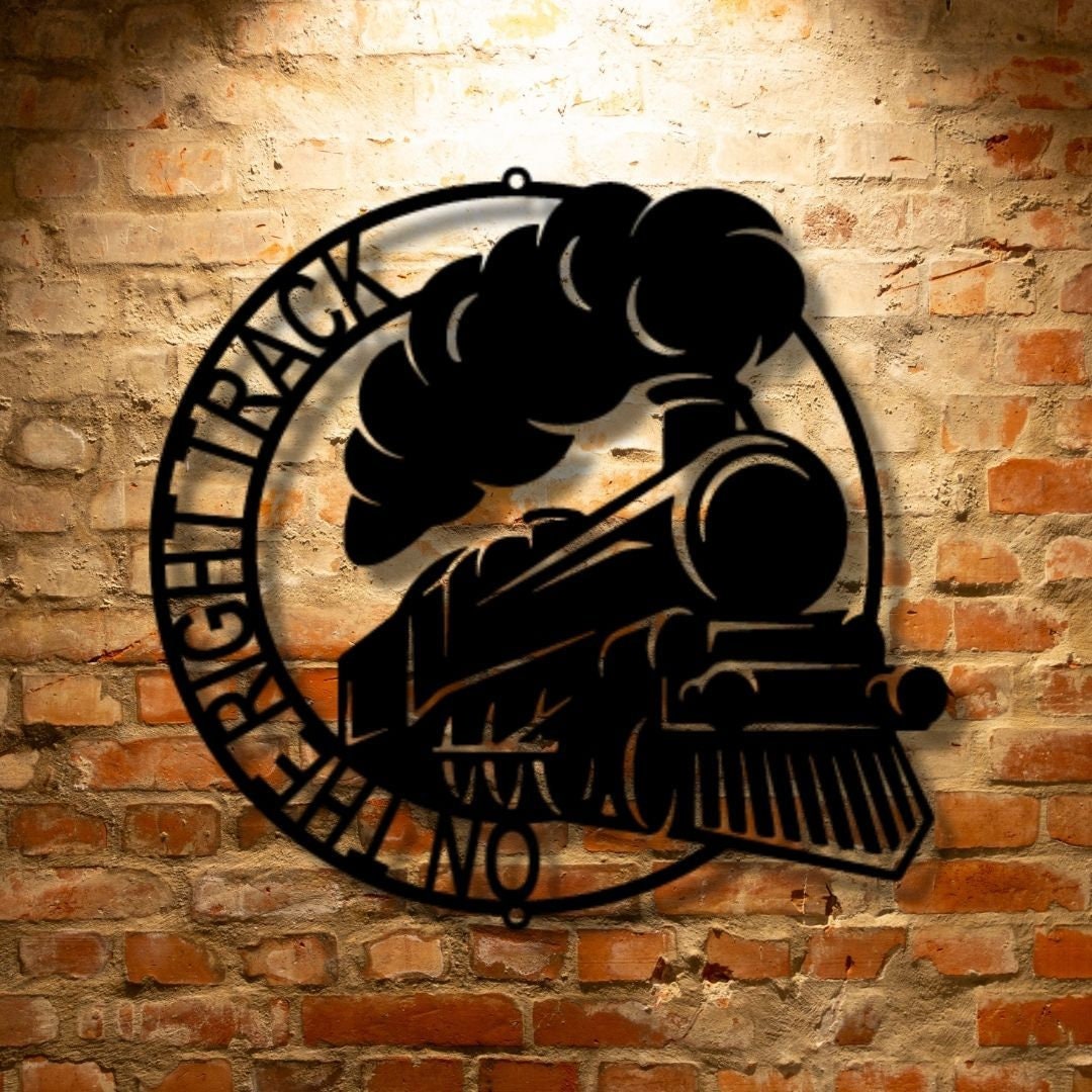 Personalized Train Sign, Train Metal Sign, Gift For Train Lover, Indoor ...