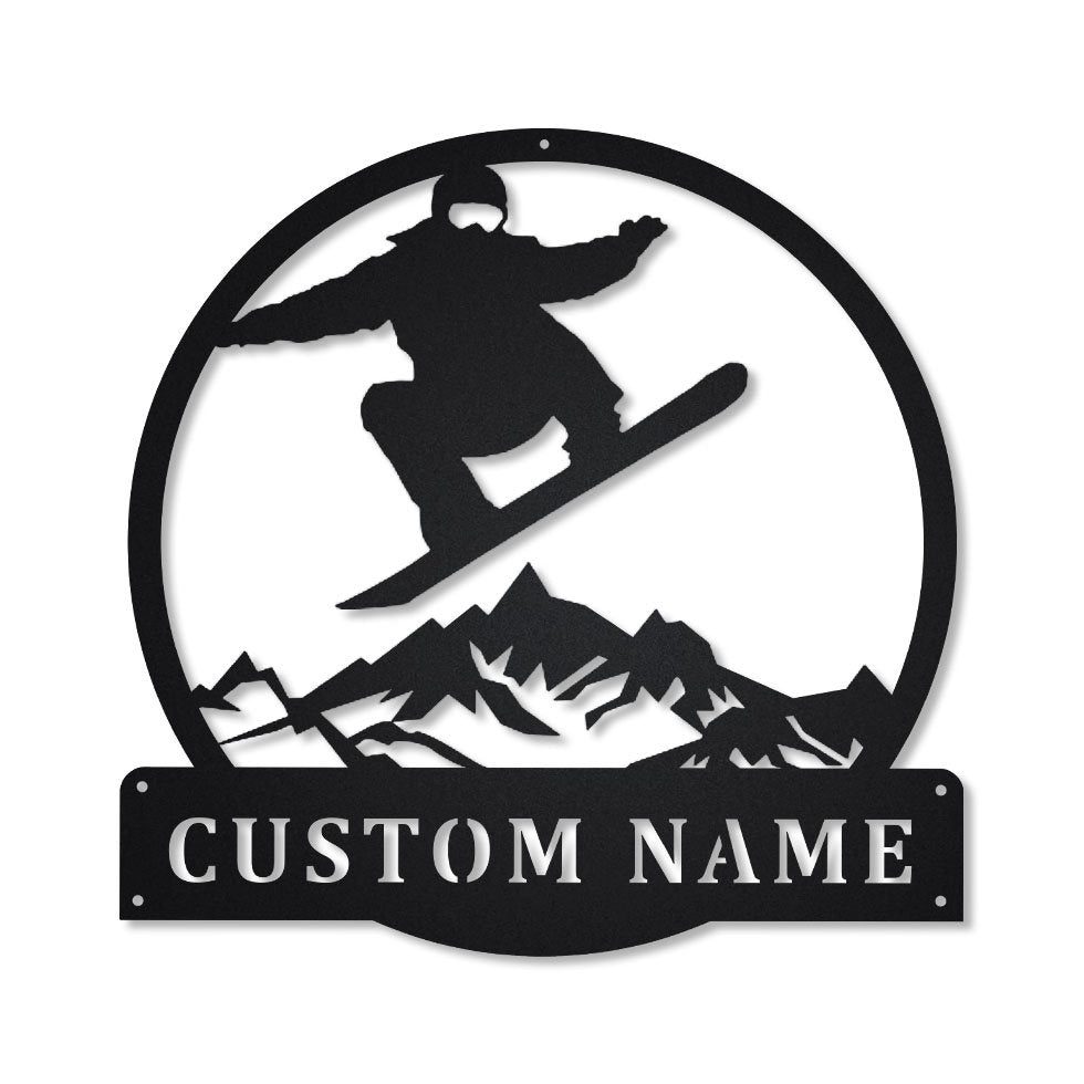 Personalized Snowboarding Metal Sign Art, Custom Snowboarding Metal ...