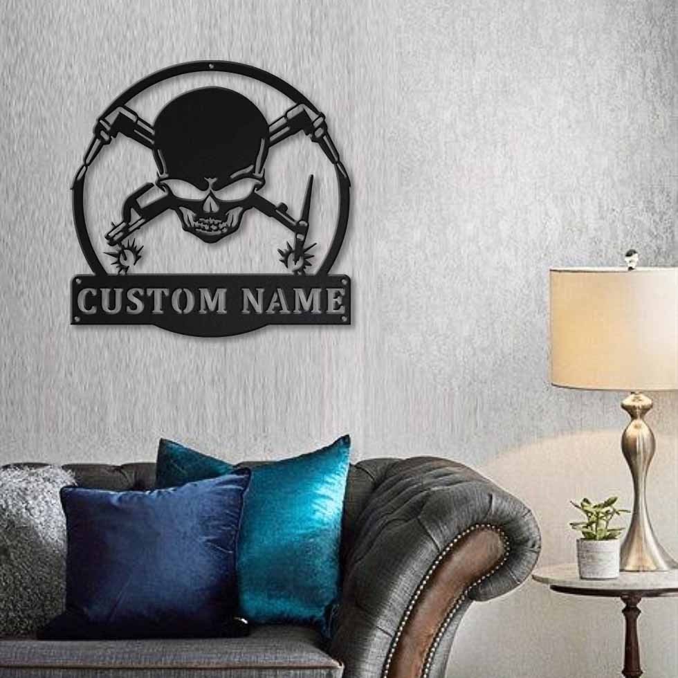 Personalized Welder Fabricator Monogram Metal Sign Art, Custom Welder ...