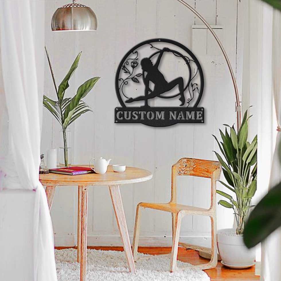 Personalized Hula Hoop Monogram Metal Sign Art ,custom Hula Hoop Metal ...