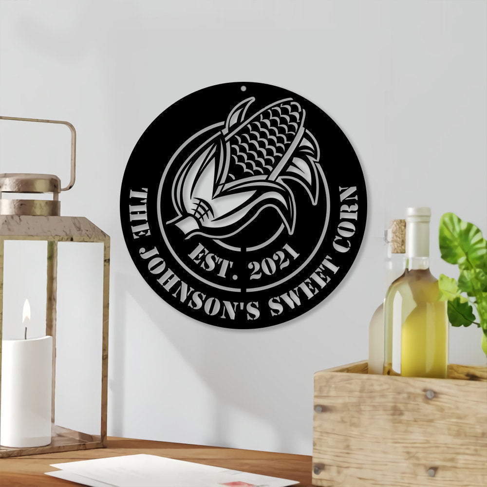 Personalized Metal Corn Sign, Cornfield Metal Sign, Farm Metal Sign ...