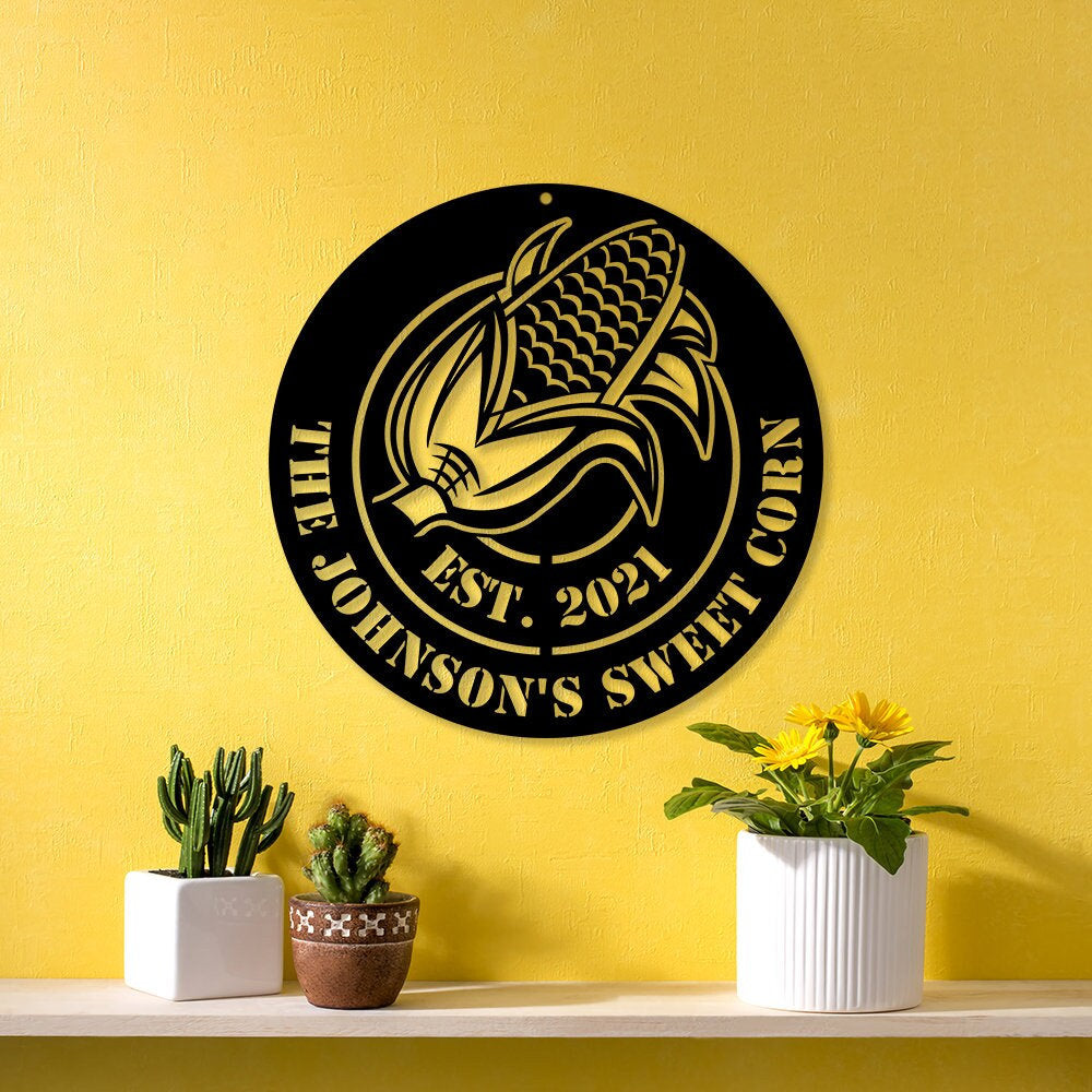 Personalized Metal Corn Sign, Cornfield Metal Sign, Farm Metal Sign ...