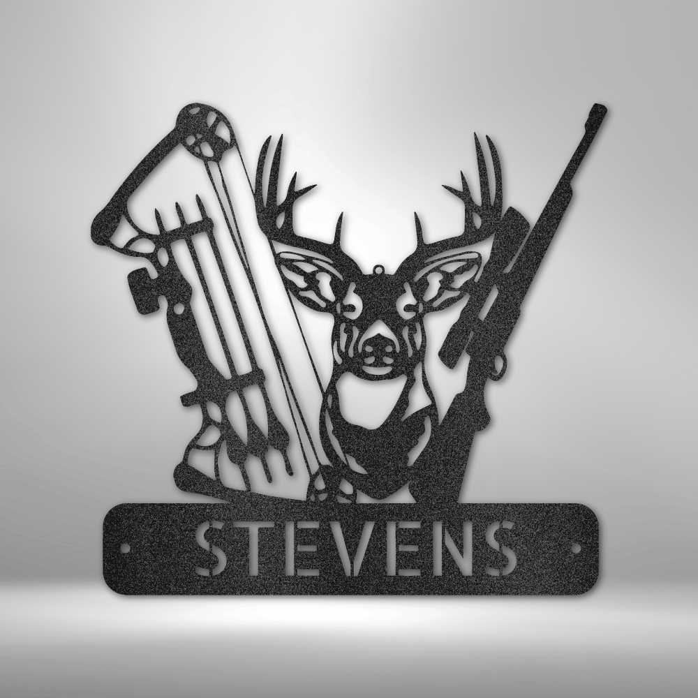 Personalized Deer Sign Last Name Family Sign, Gift For Him, Metal ...